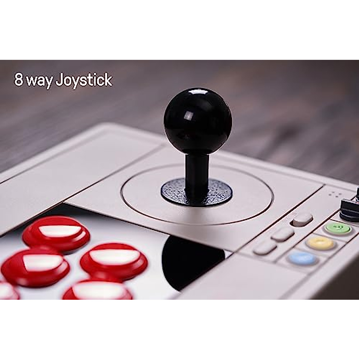 8Bitdo Arcade Stick for Switch & Windows, Arcade Fight Stick Support Wireless Bluetooth, 2.4G Receiver and Wired Connection