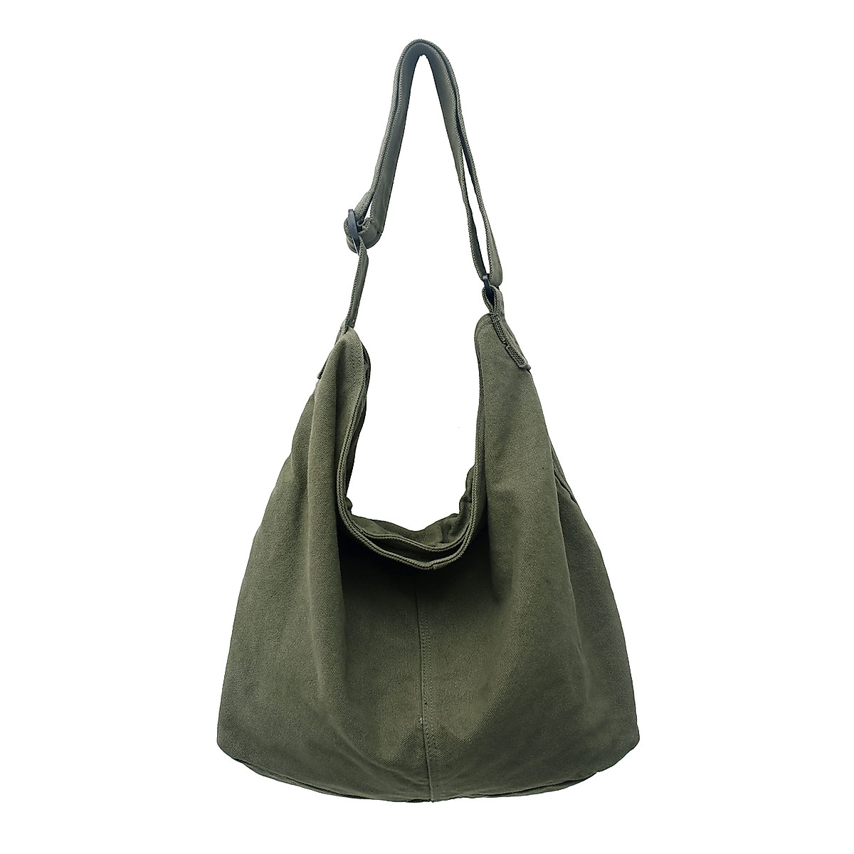 Large Capacity Canvas Hobo Bags for Women and Men, Purses Shoulder Bags, Casual Crossbody Bags, Tote Messenger Bag Handbag for Work, Shopping, Travel （474/Green）