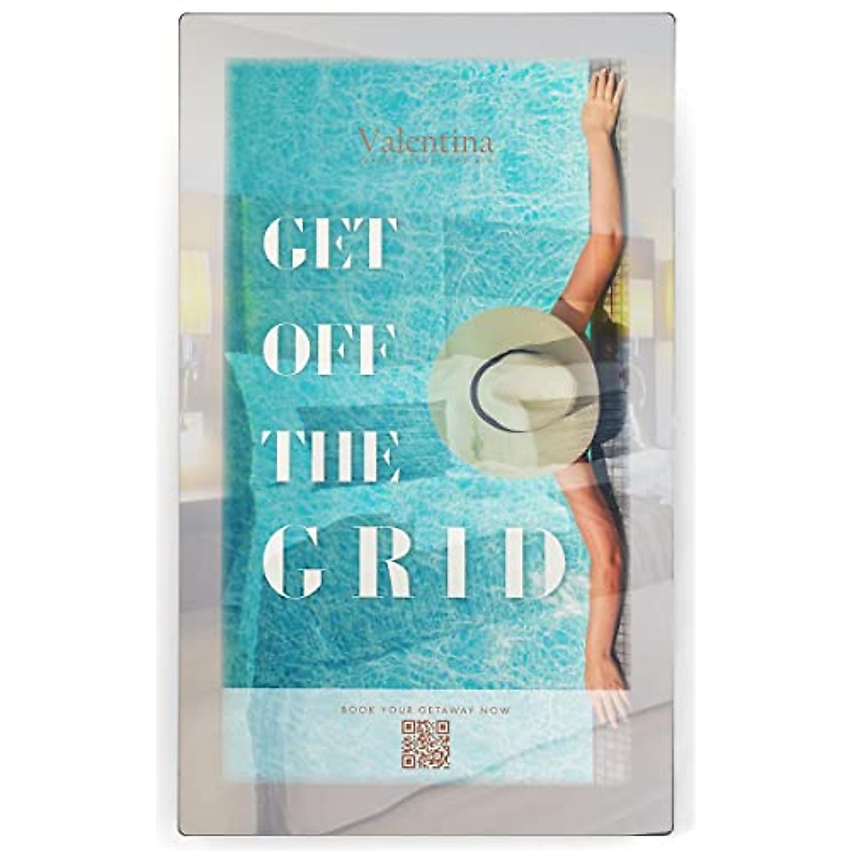 Displays2go 32" Wall Mounted Digital Signage Mirror with Motion Sensor, Android 7.1 - Silver (DGMM32)