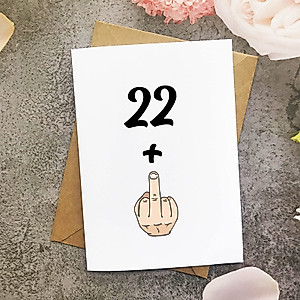 MAGJUCHE Funny 23rd Birthday Card, 22+1 women Or Men Sweet 23 Years Old Birthday Gift Joke Card