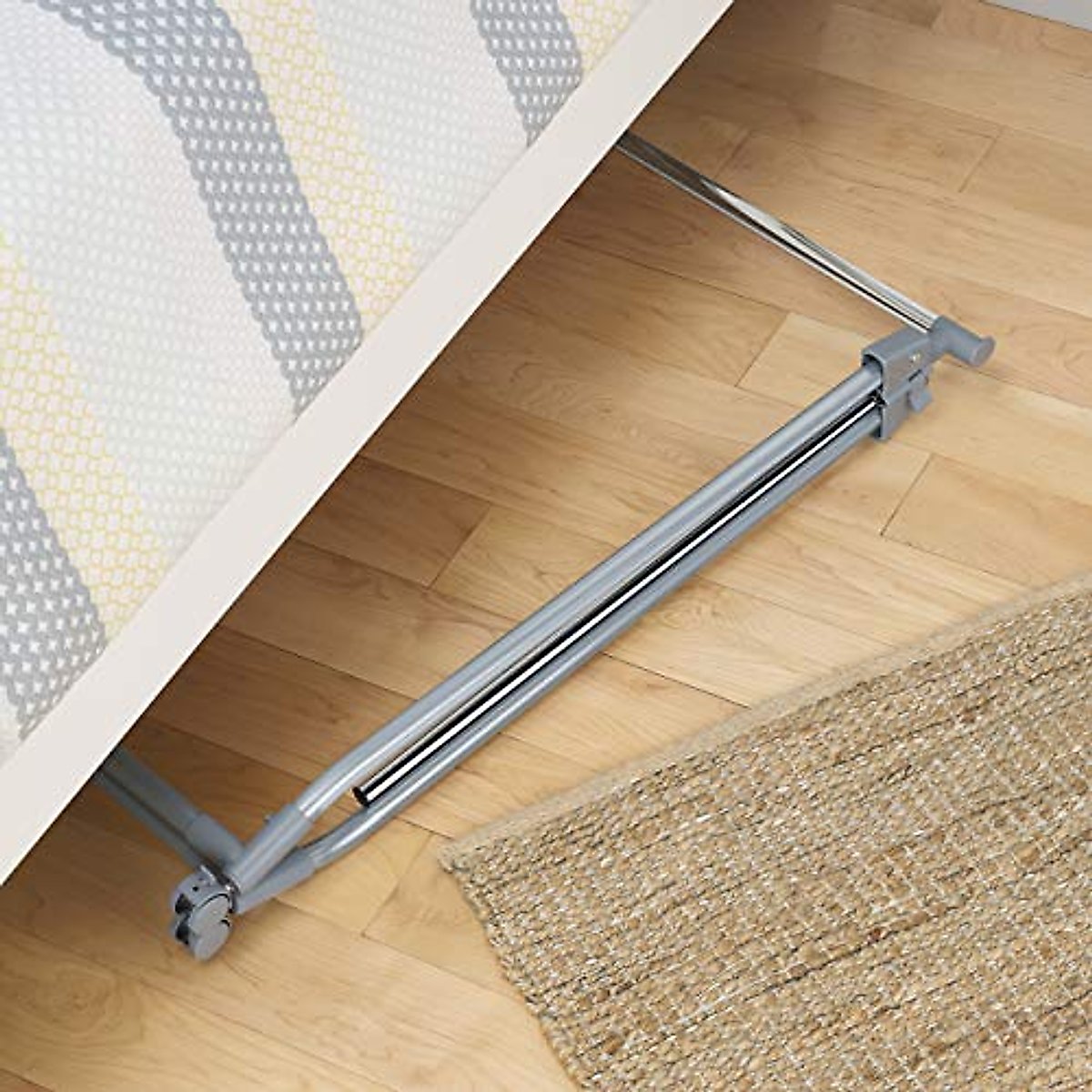 Whitmor Foldable Garment Rack - Rolling Clothes Hanger - Adjustable Height
