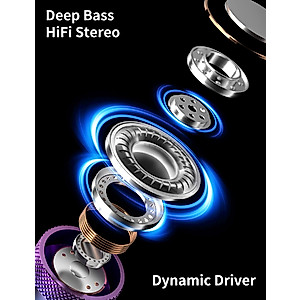 3.5mm Jack Earbuds Wired Earphone for Chromebook PC Laptop Samsung Galaxy S10 A25 A15 5G Plug in Audio Ear Buds Noise Canceling HiFi Stereo in Ear Headset Corded Headphones for Kindle Fire HD 10,8,7