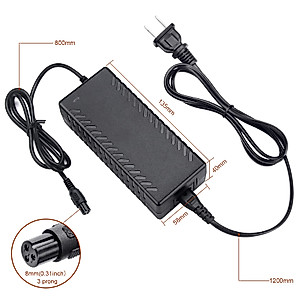 TEARRICO 42V Charger 3 Prong Fast 2A Smart Replacement for 36V Pocket Mod, Sports Mod for Electric Scooter Lithium Battery