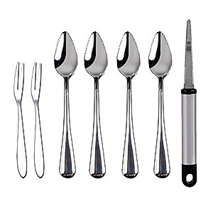 Grapefruit Spoons, Grapefruit Knife with Fruit Forks (7 PCS)