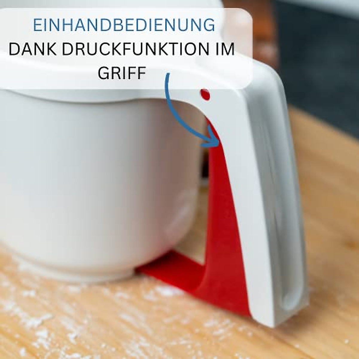 Westmark Flour- And Icing Sifter, 6" x 4" x 4", White/Red