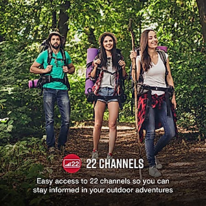 Cobra CXT195 3P - Compact Walkie Talkies for Adults - Rechargeable, Lightweight, 22 Channels, 16-Mile Range Two-Way Radio Set (3-Pack)