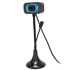 Streaming Webcam, Web Camera Manual Focus USB Streaming Webcam with LED Fill Light Microphone for Gaming Conferencing Video Chatting, Supports for Win10 7 Vista XP, for Android,