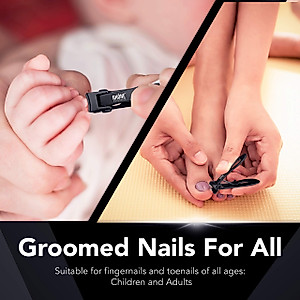 Rhône Instruments Nail Clippers - 420J2 Surgical Grade Japanese Steel, Extra Wide Jaw, Cuts Thick Nails, Professional Sharp Curved Fingernail and Toenail Clipper for Manicure & Pedicure