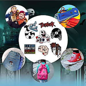 Pibupibu 7 Pack Punk Enamel Pins Funny Skeletons Snake Pins for Jacket Backpacks (Berserk)