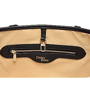 Daisy Rose Tote Shoulder Travel Bag & Matching Clutch PU Vegan Leather - Leopard