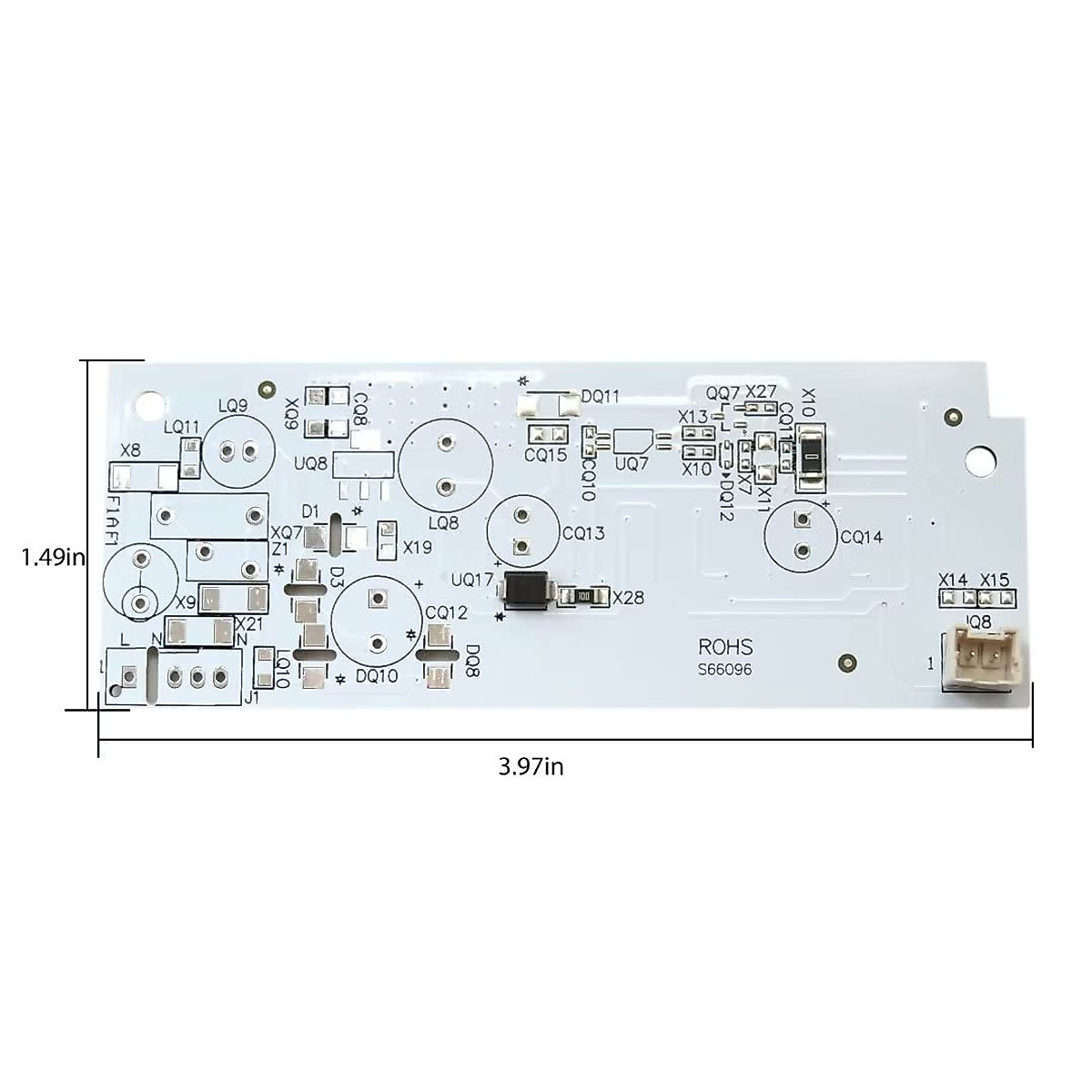 W10515057,W10398007 WPW10515057 AP6022533 PS11755866 LED Light Board Replacement for Whirlpool WRS325FDAM02 Refrigerator