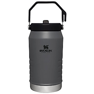 Stanley IceFlow Stainless Steel Tumbler - Vacuum Insulated Water Bottle for Home, Office or Car Reusable Cup with Straw Leak Resistant Flip Cold for 12 Hours or Iced for 2 Days, Charcoal, 64oz