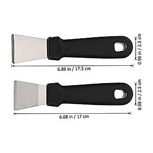 SOLUSTRE 4pcs Refrigerator Ice Shovel Stainless Steel Ice Scraper Snow Removal Cleaning Freezer Frost Shovel Remover Scoop for Refrigerator Fridge Freezer