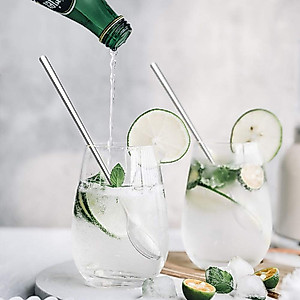 Long Handle Spoon, Coffee Stirrers, 9-inch Ice Tea Spoon, AOOSY Premium 18/10 Stainless Steel Iced Teaspoon for Mothers Milks Tea Mixing Cocktail Stirring Coffee Milkshake Cold Drink, Set of 6