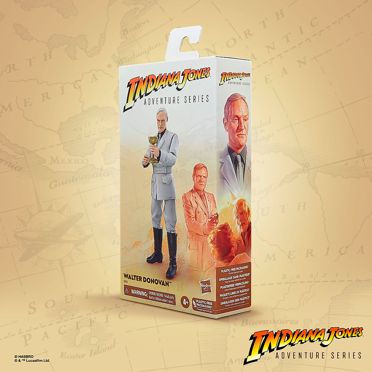 Indiana Jones and The Last Crusade Adventure Series Walter Donovan Toy, 6-Inch Action Figures, Toys for Kids Ages 4 and Up