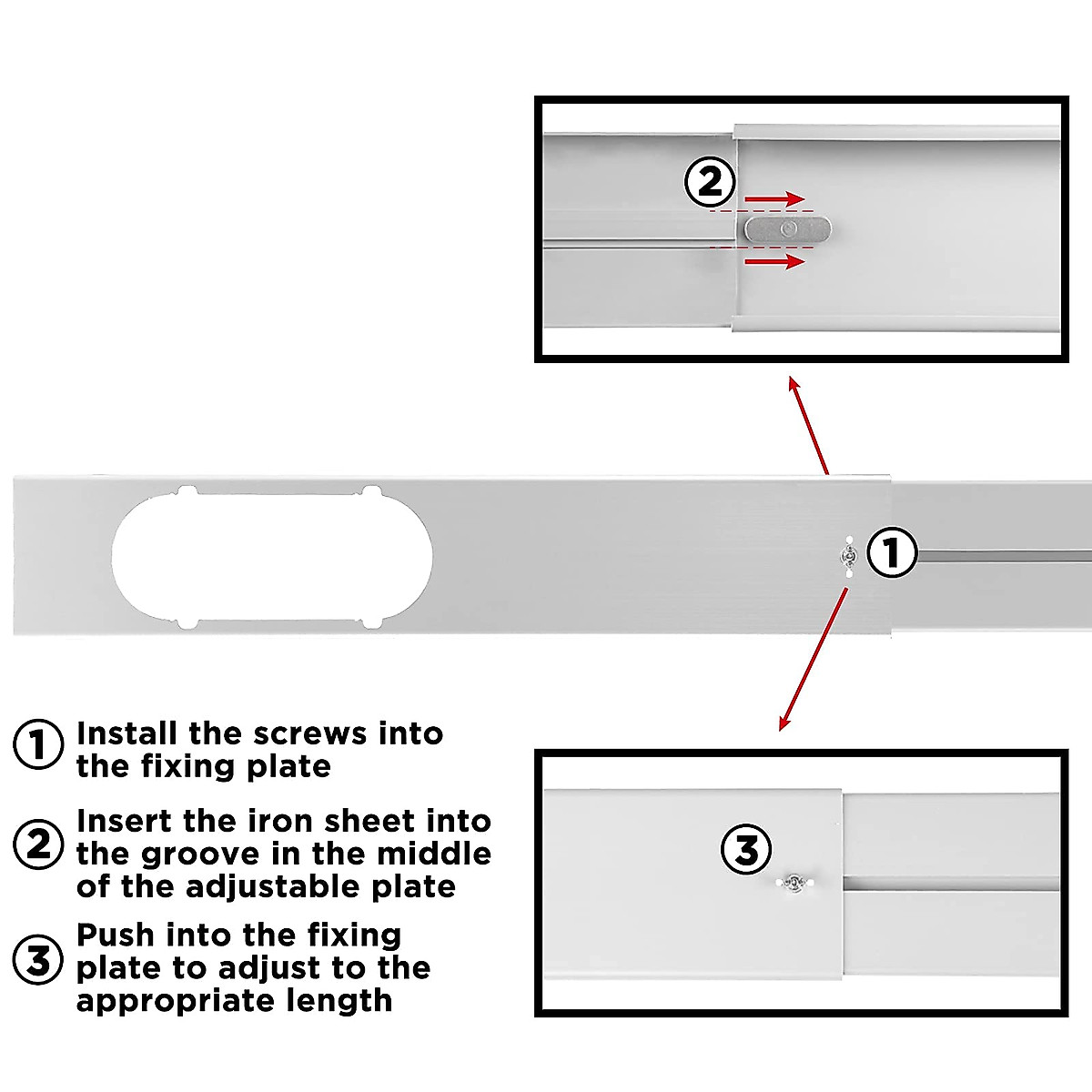 TURBRO 5 Inch Portable Air Conditioner Universal Exhaust Hose Clockwise Thread with Window Vent Kit