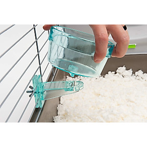 Lixit Quick Lock Cage Bowls for Small Animals and birds. (20oz, Aqua)