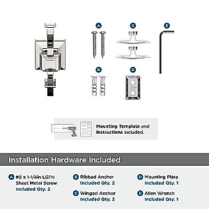 Amerock BH36020PN | Polished Nickel Single Robe Hook | 4-1/4 in. (108 mm) Length Towel Holder | Mulholland | Towel Hook for Bathroom | Bathroom Hardware | Bath Accessories