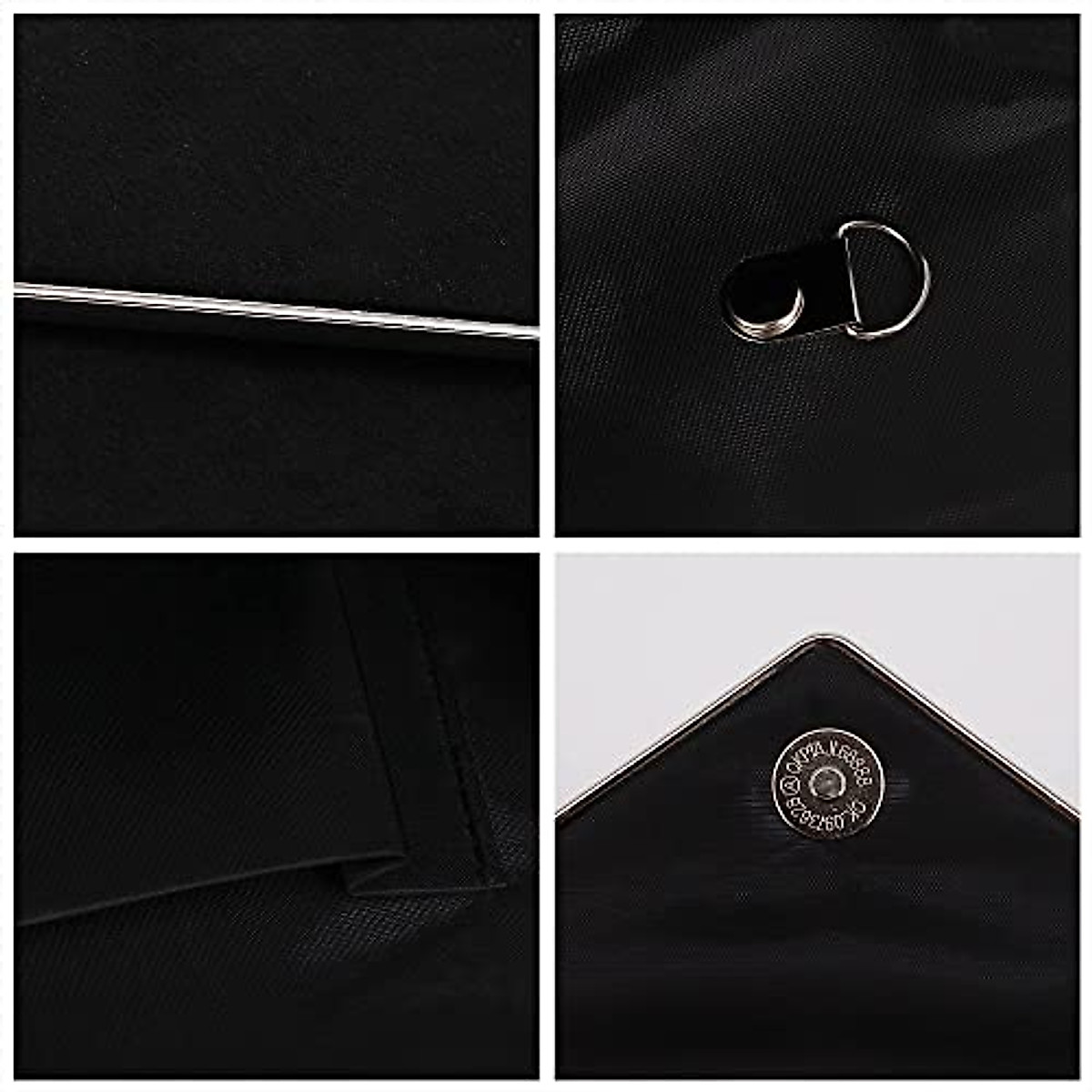 jascaela Women's Faux Suede Evening Clutch Handbags Envelope Evening Purses for Wedding Cocktail Prom Party - Black