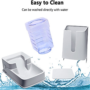 Automatic Cat Feeders 2 Packs with Cat Water Dispenser and Cat Food Dispenser Automatic Dog Feeder and Dog Water Dispenser for Small Medium Big Pet Dog Cat Puppy Kitten 1 Gallon