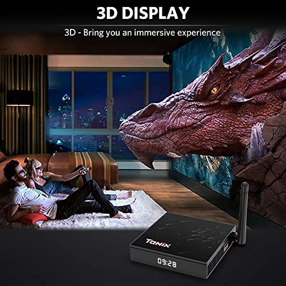 TUREWELL TV Box, TX68 Android 12.0 TV Box 4GB RAM 32GB ROM,H618 Quad Core Smart Android Box Support 2.4/5.8GHz Dual WiFi 4K H.264 HD