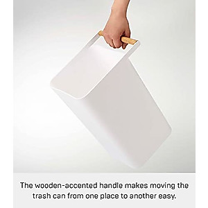 YAMAZAKI home Como Trash Can, One Size, White - 3132