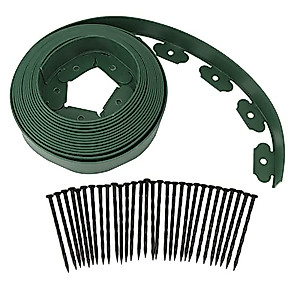 Landscape Edging Kit, Practical Durable No Dig Garden Edging Easy Deformation for Garden (5cm*5cm*10m)