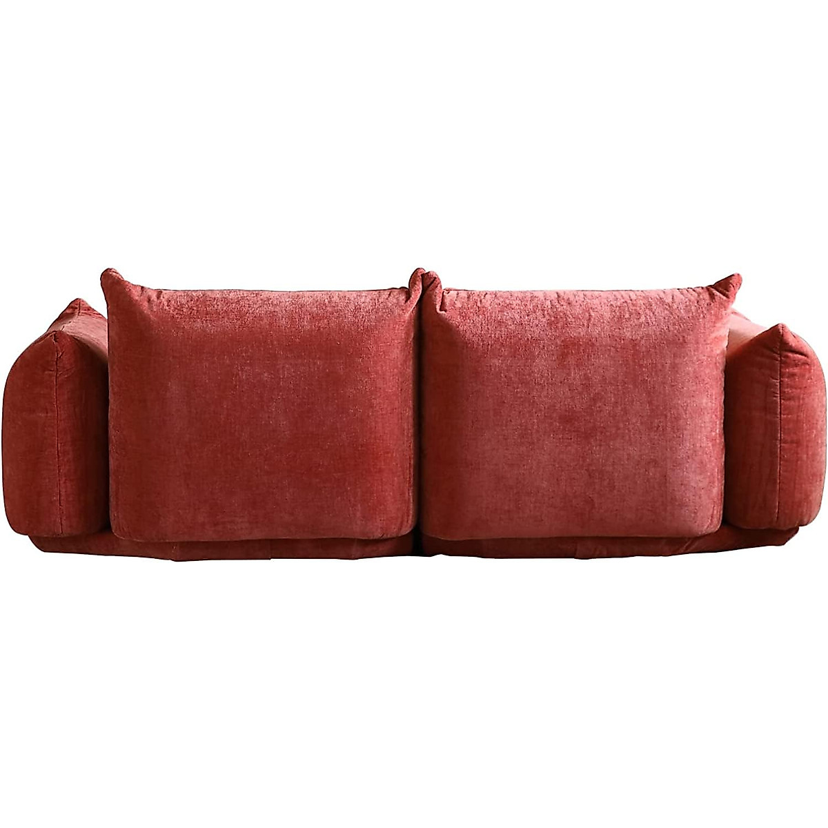 JACH Mid-Century Modern Comfy Loveseat Sofa, Chenille Couch Deep Love Seat Couches with Thick Cushion, 77" Plush Sofas Furniture for Small Spaces Living Room Bedroom Office Apartment, Red