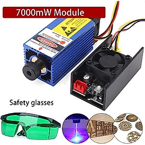 2-in-1 7000 mW CNC 3018 Pro-M CNC Engraving Machine GRBL Control Router Kit 3 Axis PCB Milling Machine Wood Router Engraver with Offline Controller,XYZ Working Area 300 x 180 x 45mm