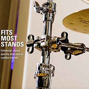 Meinl Cymbals X-Hat Cymbal Stand Arm for Auxiliary Hihats or Stacks with Clutch and Adjustable Tension, Chrome Plated Steel, 2-Year Warranty (MXH)