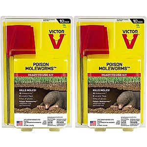 Victor M6009 Poison Moleworms, Yellow (Twо Расk)