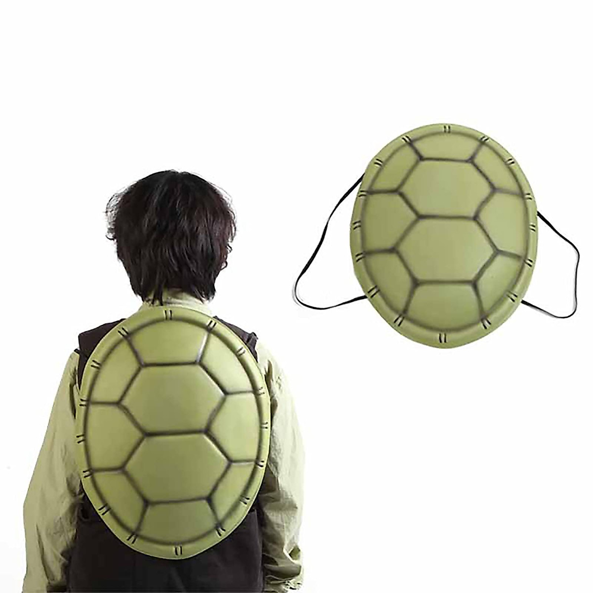 MSUIINT 2 Pack Turtle Shell Costume EVA Novelty Turtle Shell Backpack, Simulation Tortoise Shell Party Carnival Prop, Halloween Cosplay Costume Party Accessory, Halloween Dress Up Costume Accessories