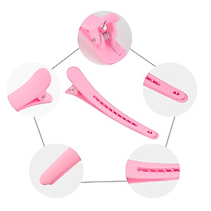 24 PCS YISSION 3.1 Inch Pink Matte Alligator Hair Clips Barrettes No Crease Duck Billed Clips - Hair Styling Accessories for Women and Girls