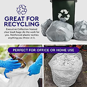 33 Gallon Trash Bags - 100 Count - 33" x 40" Clear Plastic Garbage Bags Tall Can Liners - Cleaning Products for Home, Office Bulk Trash, Light Residential or Commercial Waste, Indoor and Outdoor Use