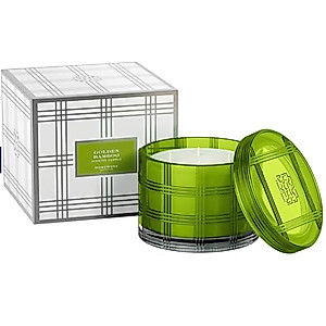 HomeWorx by Slatkin + Co. 4-Wick Golden Bamboo Luxe Candle with Gift Box, Notes of Fresh Bamboo, Pink Jasmine Petals, Bergamot Leaves and Green Woods, 30-55 Hour Burn Time