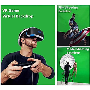 MOUNTDOG 6.5 x 10ft Green Screen for Photography, Chromakey Polyester Green Backdrop Background for Photo Video Studio, Zoom, YouTube, Online Meetings, Gaming (Stand NOT Included)