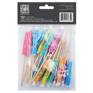 OGGI Cocktail Umbrellas for Drinks 20 pcs - Drink Umbrellas Cocktail Picks, Paper Drink Umbrellas, Mini Drink Umbrellas Toothpicks for Cocktails, 4.25" / 11cm
