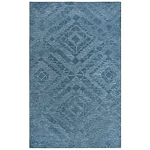 Rizzy Home | FA168B | Fifth Avenue Collection | Wool Area Rug | 8' x 10' | Blue/Gray/Rust/Blue Diamond