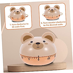 YARNOW 1pc Cartoon Timer Childrens Toy Wind up Timer Mechanical Timer Chef Shaped Mechanical Alarm Clock Kids Timer Boiling Egg Timer Learning Timer Vegetable Plastic Outside Work Counter