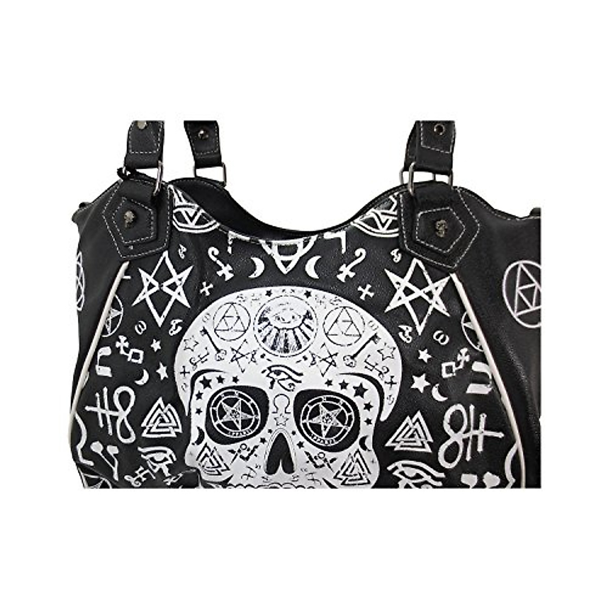 LOst Queen Gothic Rockabilly Skull Pentagram Shoulder Bag - Purse