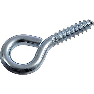 Hillman 320048 .106 x 1-1/8" Zinc-Plated Medium Screw Eye 100-Pack