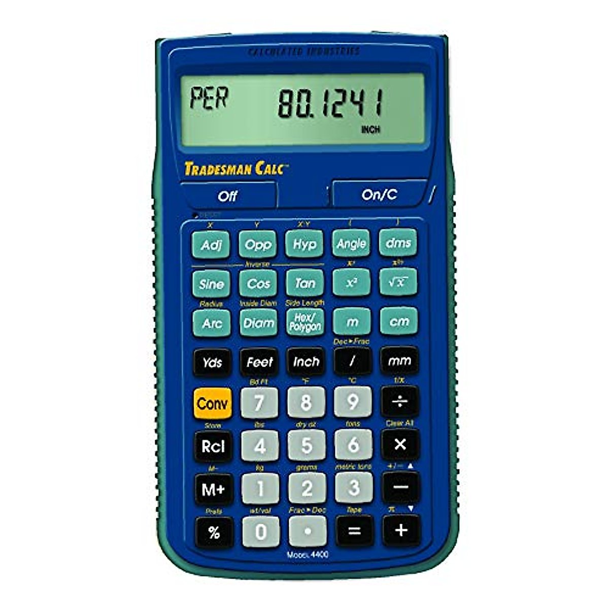 Calculated Industries 4400 TradesmanCalc Technical Trades Dimensional Trigonometry and Geometry Math and Conversion Calculator Tool for Tech Students, Welders, Metal Fabricators, Engineers, Draftsmen