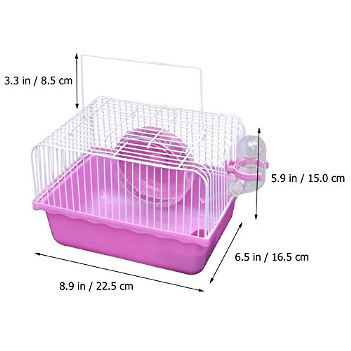 MJWDP Hamster Cage Travel Carry Rat Cage Small Pets Supplies Hamster Toy Accessories