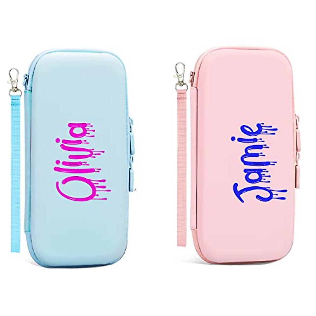 Carry Case Made For Nintendo Switch/Switch OLED Console Custom Name Case with 10 Games Cartridges Protective Cool Groovy 3D Name NC4