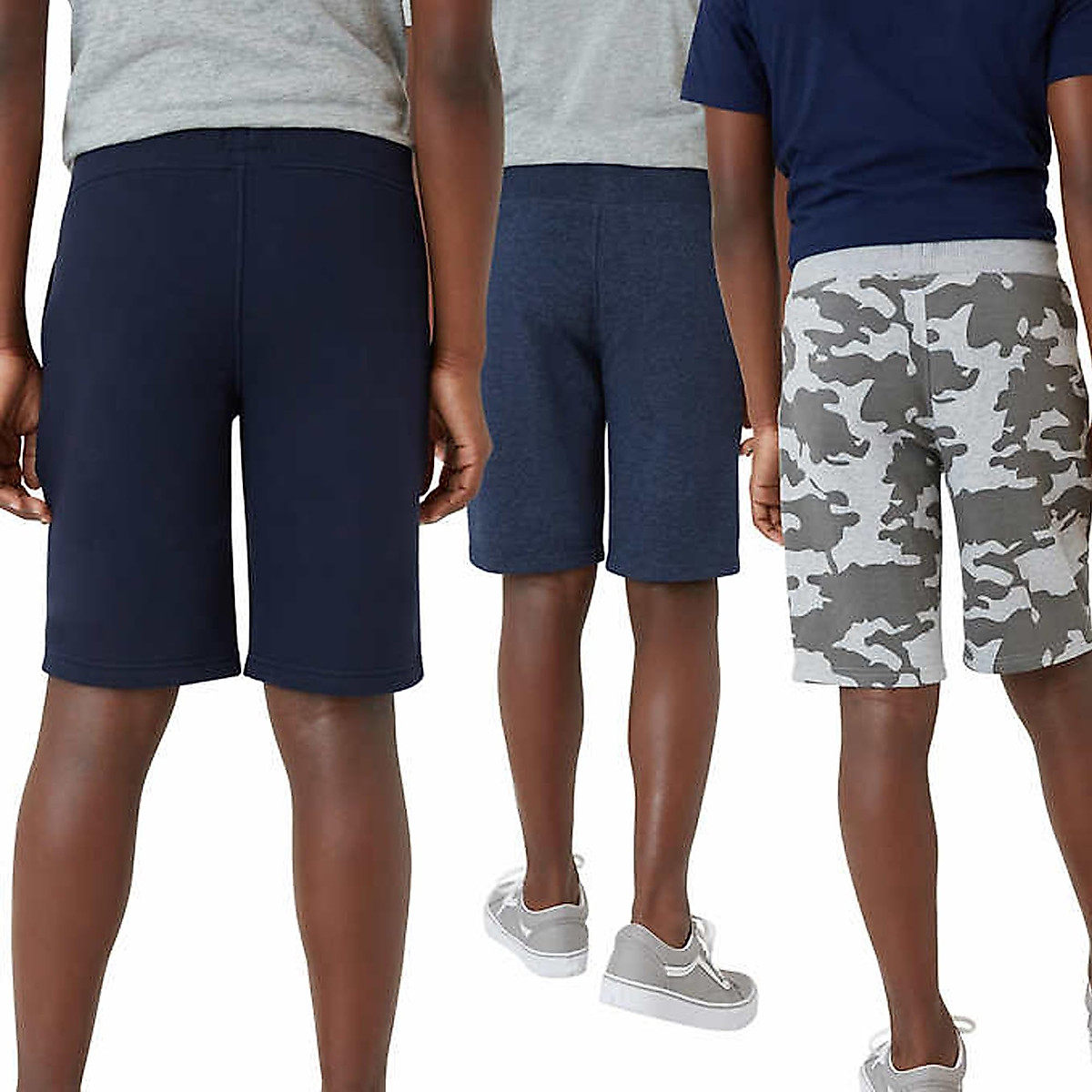 Lee Youth Boys' Sweat Shorts Athletic Casual Jogger Shorts & Pockets, Performance Activewear 3-Pack Age 10 to 12 Years Navy Camo
