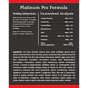 Blue Ridge Fish Food [4.5lb], Platinum Professional Formula 3/16" Floating Pellet, Koi and Goldfish