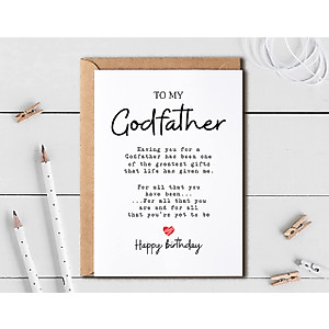To My Godfather - Godfather Birthday Card - Godfather Is The Greatest Gifts In My Life - Birthday Card For Godfather - Gift For Godfather Card