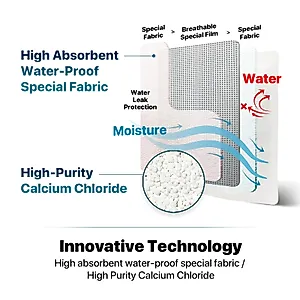 Dry & Dry 8 Packs Standing Moisture Absorbers to Control Excess Moisture for Basements, Closets, Bathrooms, Laundry Rooms - Moisture Absorbers Moisture Absorbers