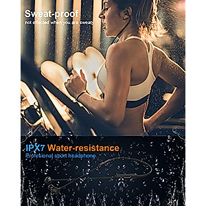 Bluetooth Headphones Wireless Earbuds - NANAMI Sports Magnetic Neckband Wireless Headsets, HiFi Stereo Deep Bass Bluetooth 5.0 Earphones IPX7 Waterproof with Mic for Gym Workout Running 15h Playtime