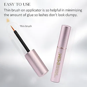 EMEDA False Eyelash Glue Super Strong Hold 24H Clear Glue Strong Hold Water Proof Formula No Irritation Latex Free Long Lasing Quick Dry Pegamento De Pestaas White Strip Eyelash Adhesive 5ml 0.17oz